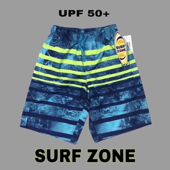 Surf Zone | Swim | Nwt Surf Zone Boys Surf Swim Trunks Upf 5 Comfort ...